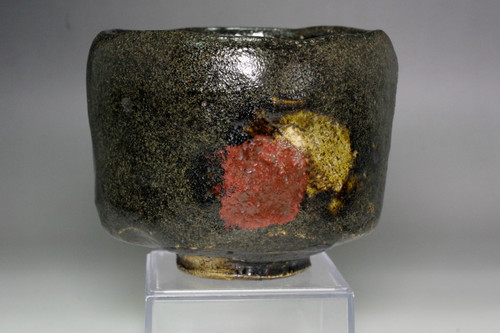 Raku 9th Ryonyu (1756-1834) Antique KURO-RAKU pottery teabowl #5202 ...