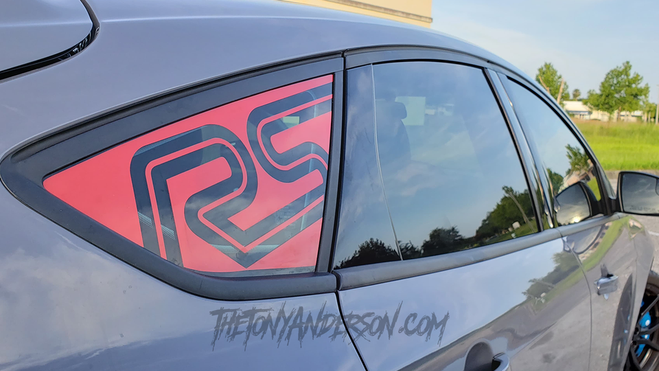 Ford Focus RS Quarter Window Decal(s) | TheTonyAnderson.com