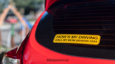 "How's My Driving? Call My.." Decal | TheTonyAnderson.com
