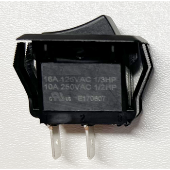 Rocker Switch SPST On-Off, Spade Terminal, Black, Free Shipping
