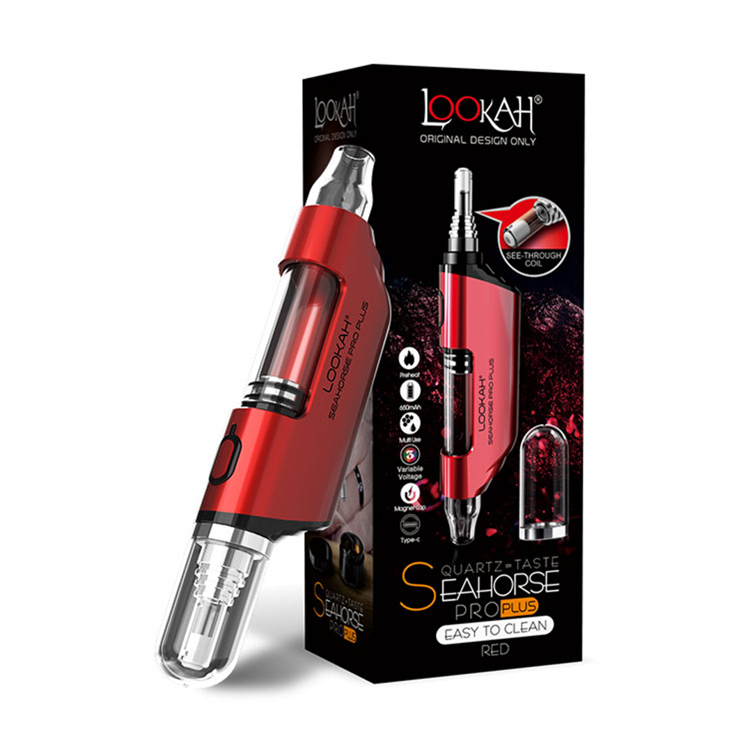 Lookah Seahorse Pro Plus Red Nectar Collector - HookahTown.com