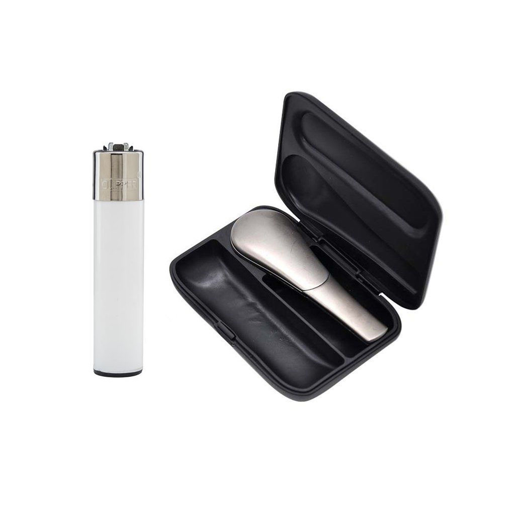 Magnetic Spoon Pipe with Case and Lighter - HookahTown.com