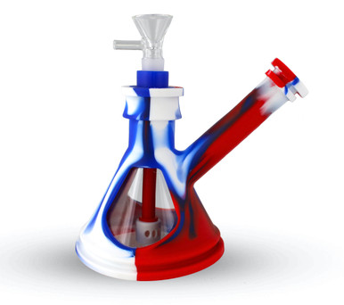 6" Silicone Glass Hybrid Beaker Bottom Water Pipe - Snow Cone ...