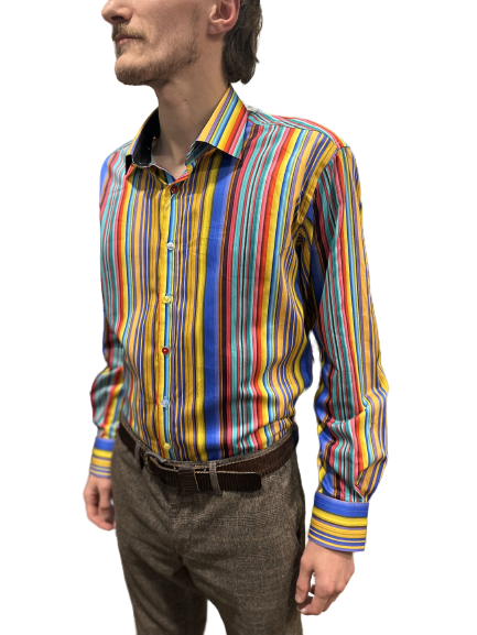 Claudio Lugli Multi Coloured Stripe Shirt - Graham McGrath