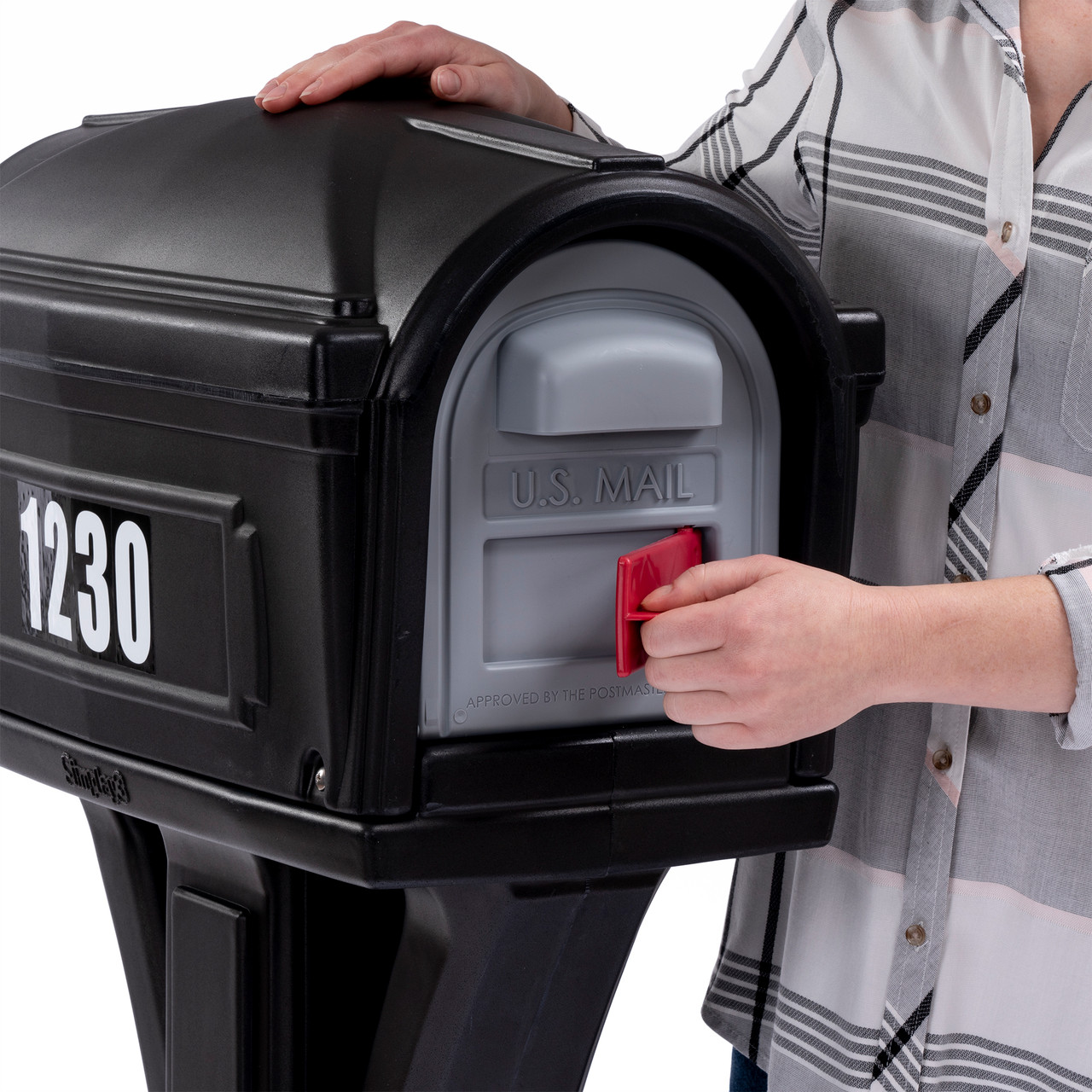 Durable Plastic Mailbox and post combination- easy install | full kit ...