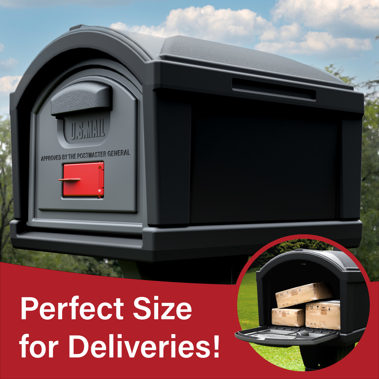 Simplay3 American Home Extra Large T4 XL Classic Mailbox and Post