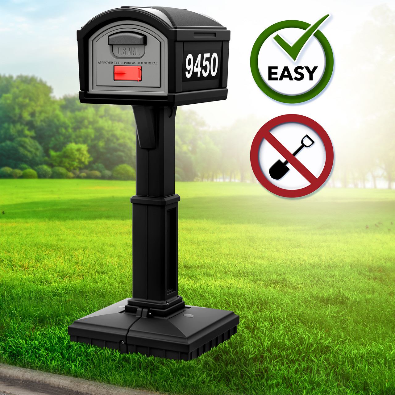 Simplay3 American Home Extra Large T4 XL Dig-Free Classic Mailbox