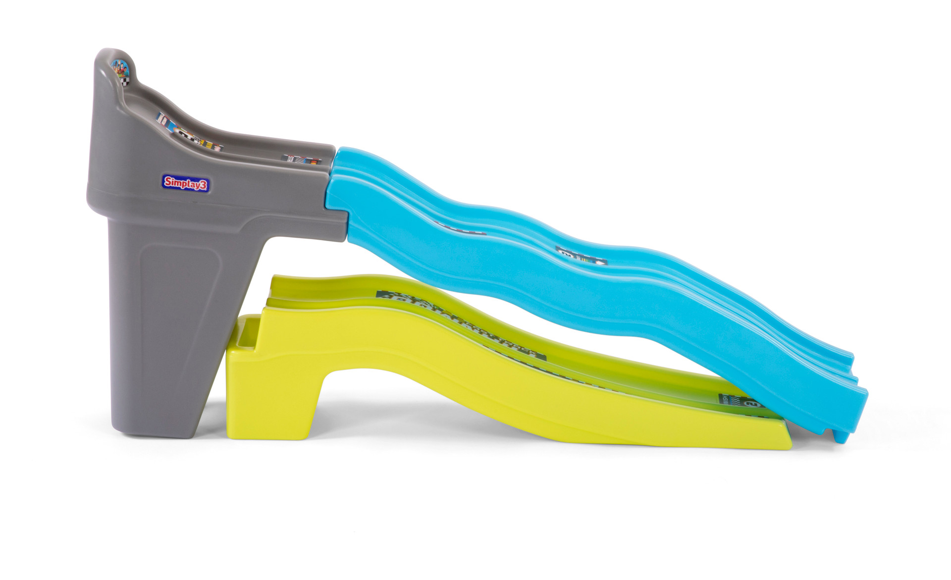 Kids dual lane car racetrack for toddlers | easy assembly