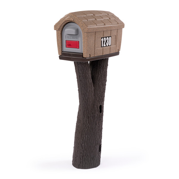 American Home Cabin-Style Rustic mailbox and post combination | Durable ...
