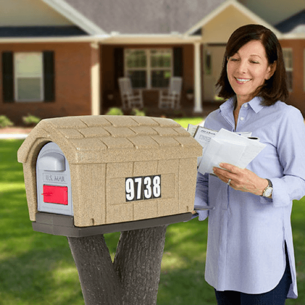 American Home Cabin-Style Rustic mailbox and post combination | Durable ...