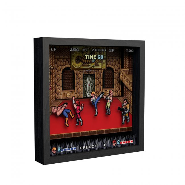 Double Dragon Shadowbox Art - Pixel Frames - Stone Age Gamer