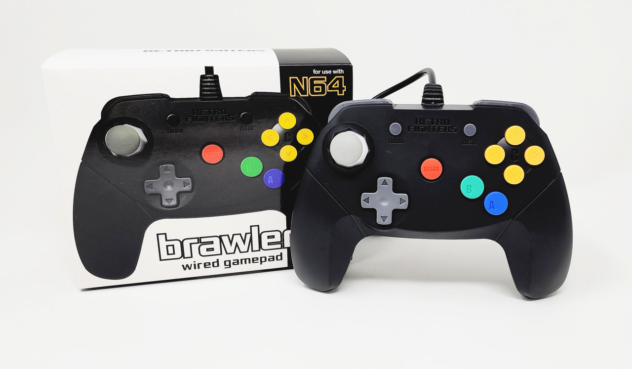 Brawler64 Wired Controller (v2.0) - Nintendo 64 - Stone Age Gamer