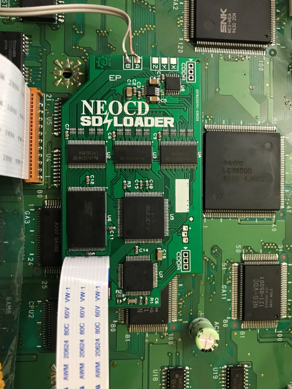 Neo Geo CD SD Loader by Furrtek - TOP LOADER - Stone Age Gamer