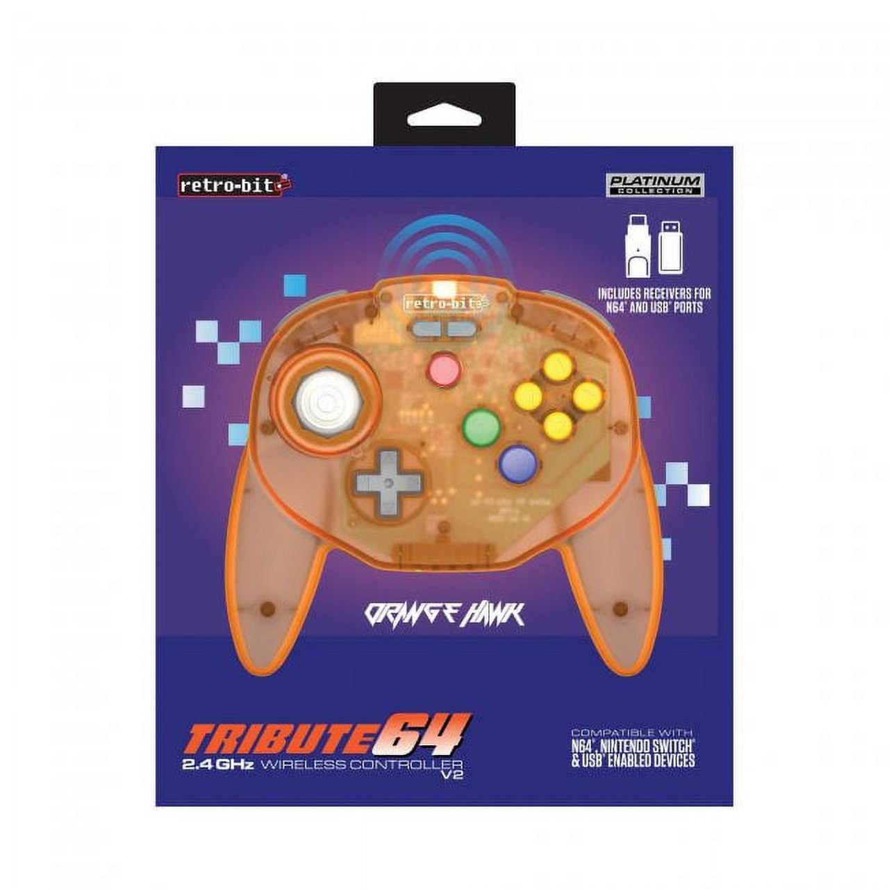 Tribute64 2.4Ghz Wireless Controller for Nintendo 64 - Stone Age Gamer