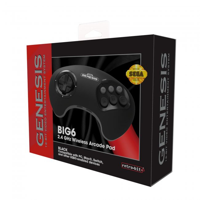 BIG6 Wireless 2.4 GHz 6 button Controller for Sega Genesis - Officially ...