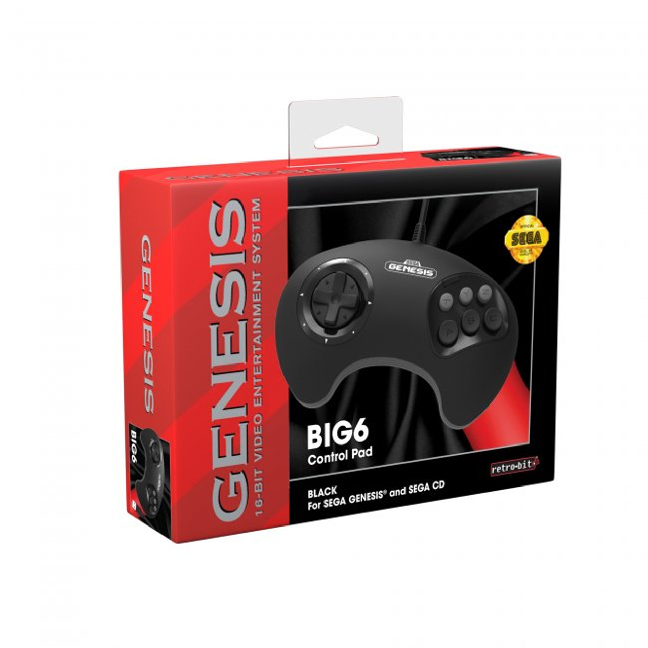 Big6 Wired 6 Button Controller For Sega Genesis Officially Licensed