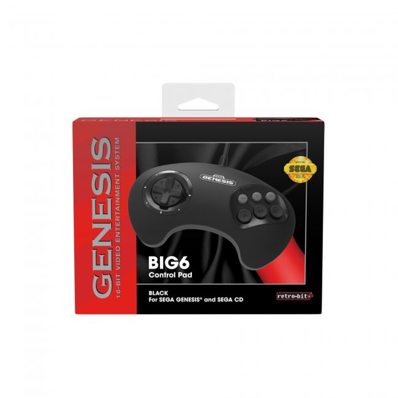 Big6 Wired 6 Button Controller For Sega Genesis Officially Licensed