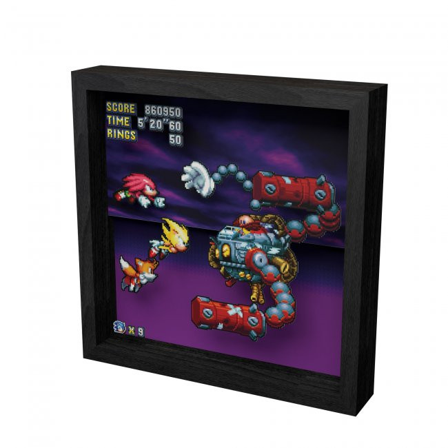 Sonic Mania "Heroes vs. Dr. Eggman" Shadowbox Art - Pixel Frames ...