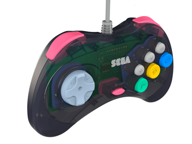 Officially Licensed Sega Saturn-Style USB Controller for PC & Switch ...