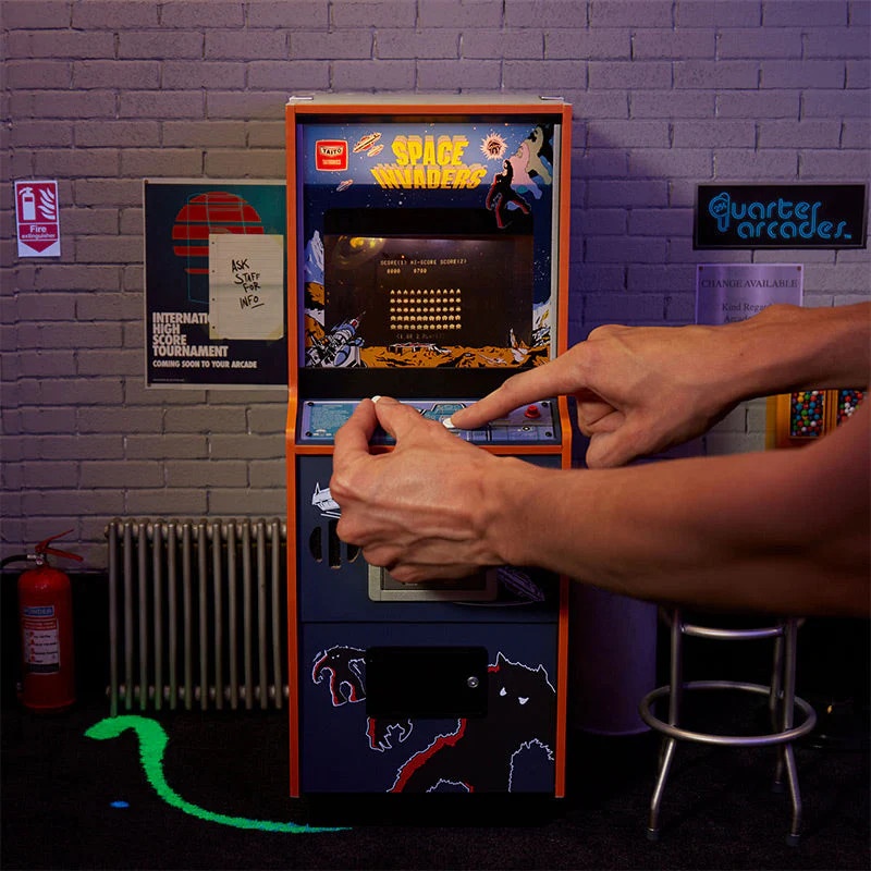 OFFICIAL TAITO SPACE INVADERS Quarter Size Arcade Cabinet - Stone Age Gamer