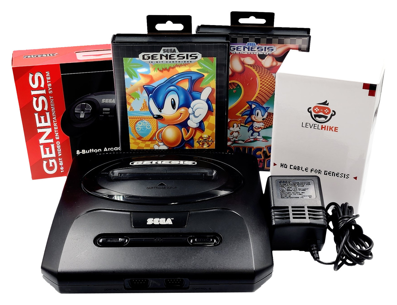 Sonic 1 + 2 Sega Genesis Console Bundle - Stone Age Gamer