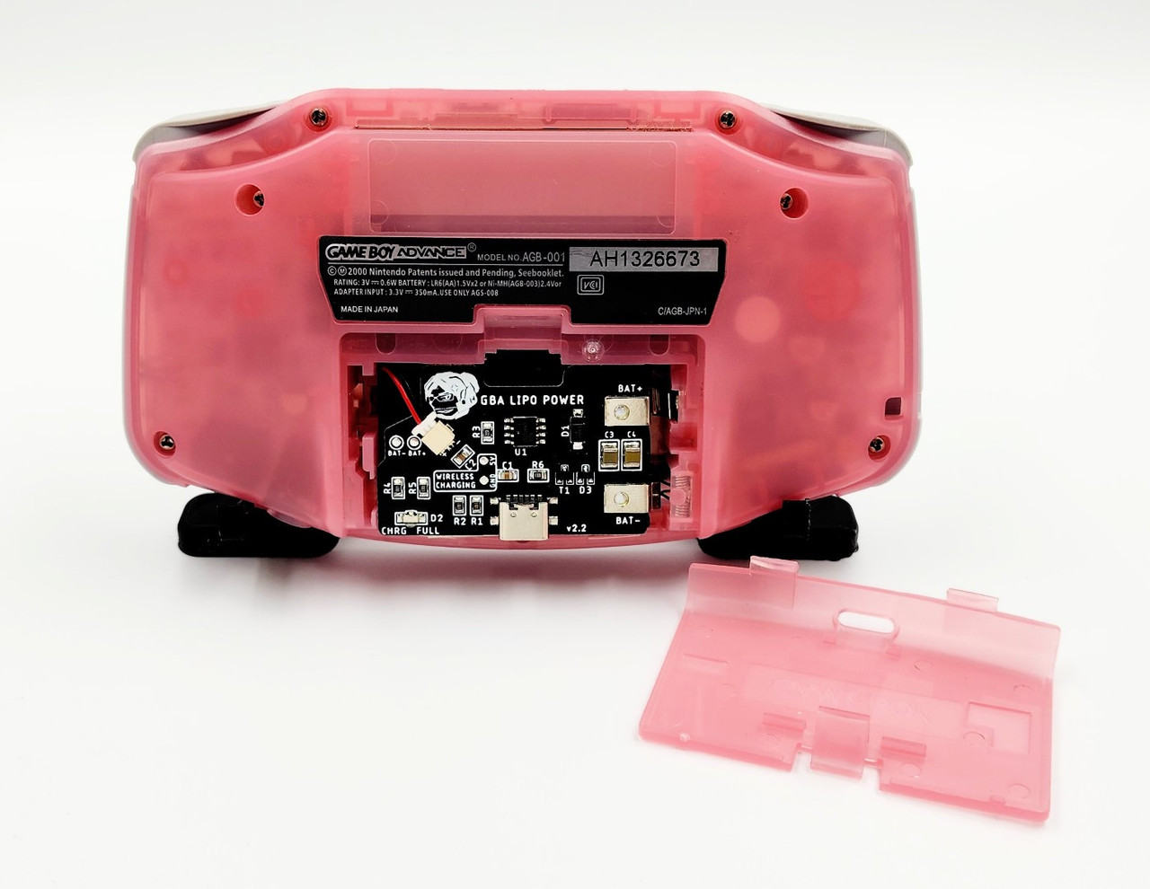 GameBoy Advance OEM LCD Upgraded System - Pink Nightmare - Stone Age Gamer