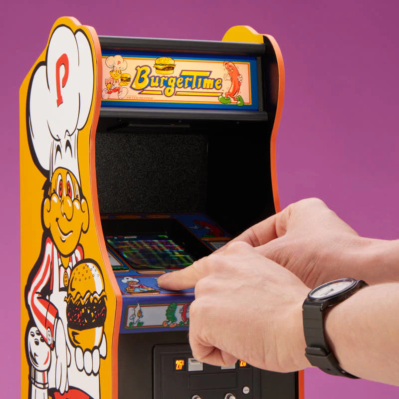 Official Data East BurgerTime Quarter Size Arcade Cabinet - Stone Age Gamer