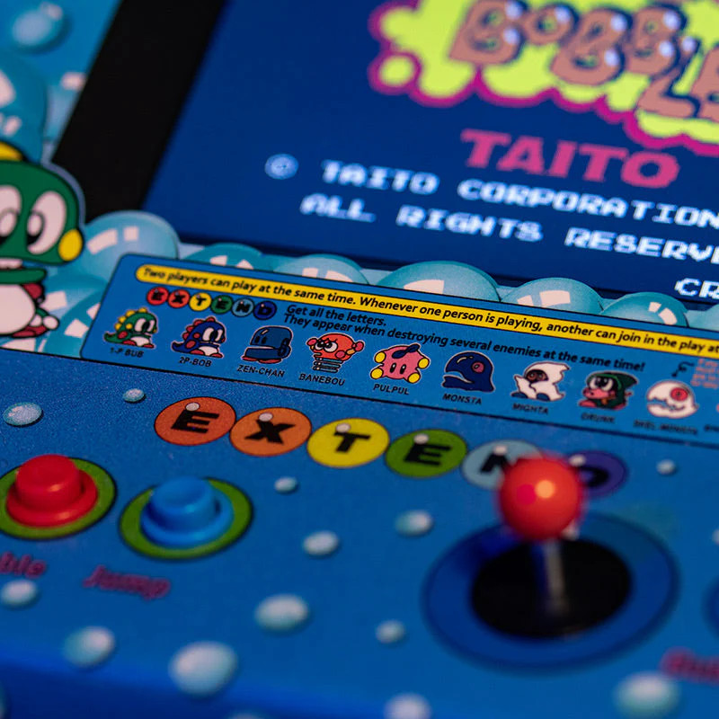 OFFICIAL TAITO BUBBLE BOBBLE Quarter Size Arcade Cabinet - Stone Age Gamer