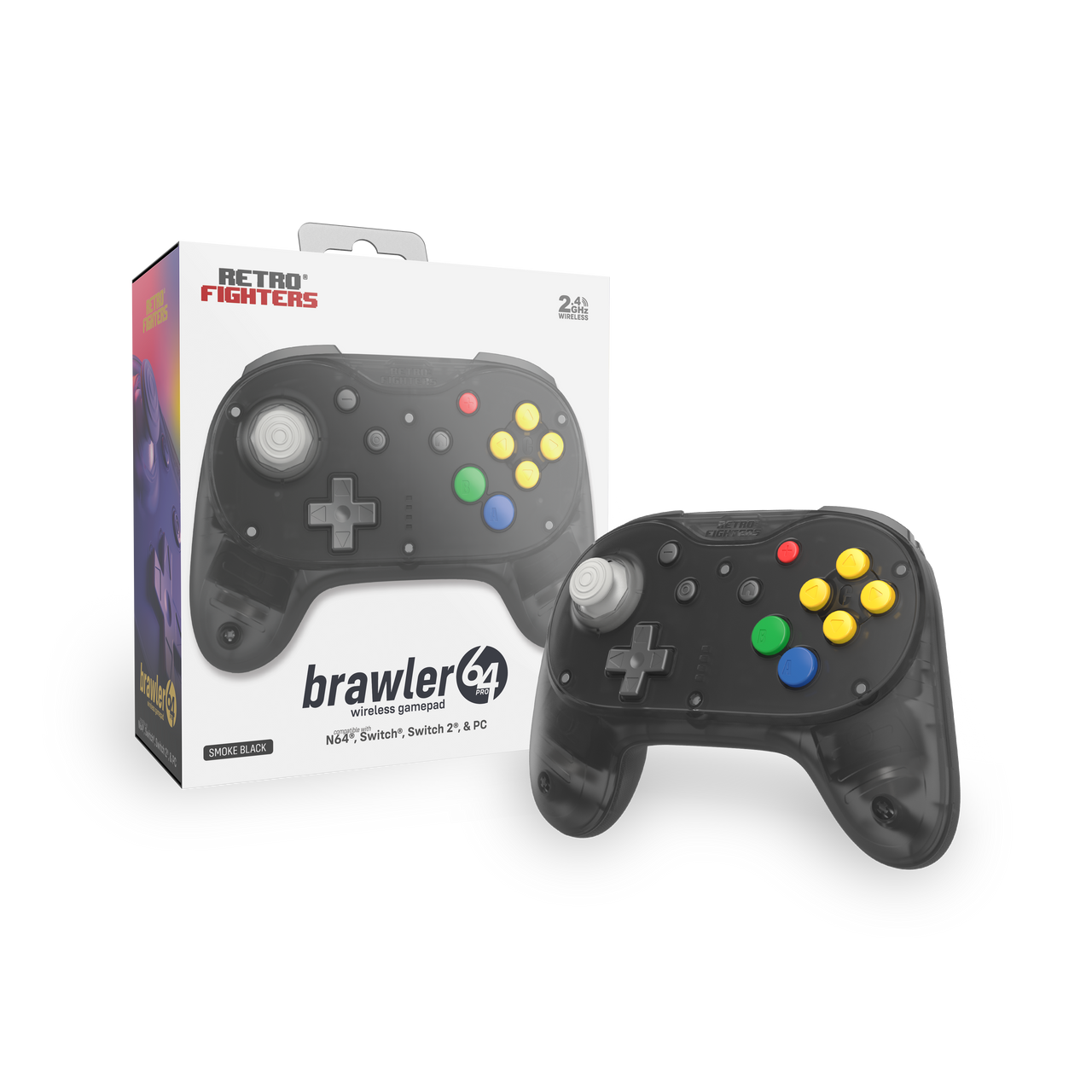 Brawler64 Pro Series Wireless Controller N64 / Switch / Switch 2 / PC ...