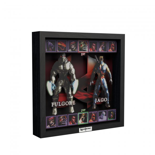 Killer Instinct "Fight On" Shadowbox Art - Pixel Frames - Stone Age Gamer