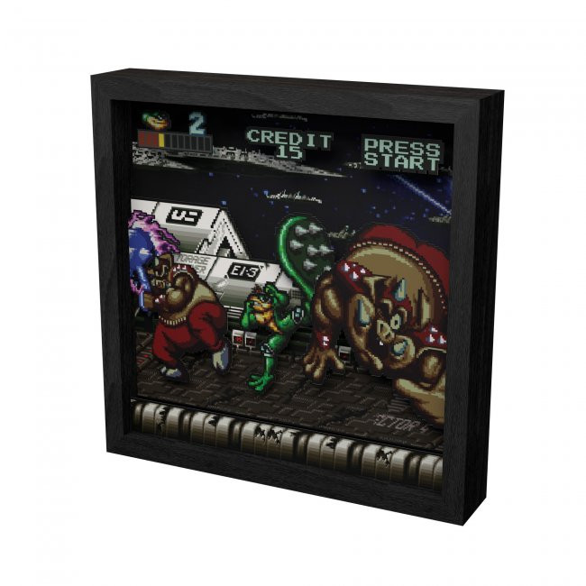 Battletoads "Big Bad Boot" Shadowbox Art - Pixel Frames - Stone Age Gamer