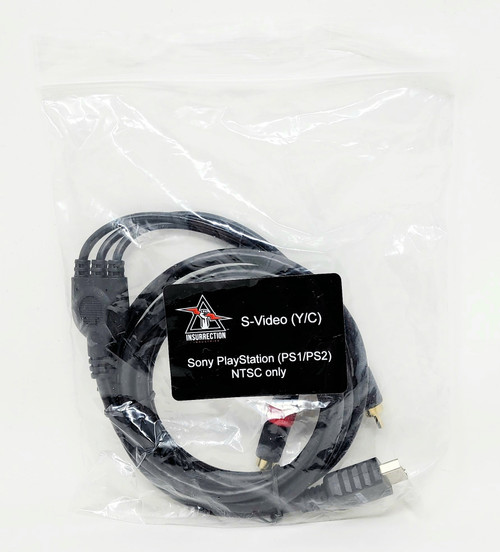 Double Shielded S Video Y C Cable for PlayStation and PlayStation 2 Insurrection Industries