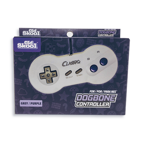 "Dogbone" Controller (Grey/Purple) for NES - Stone Age Gamer