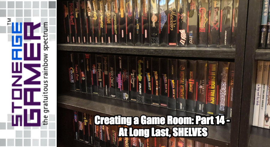 Creating a Game Room: Part 14 - At Long Last, SHELVES - Stone Age Gamer