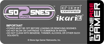 SD2SNES Pro Back Label (Japanese/European) - Stone Age Gamer
