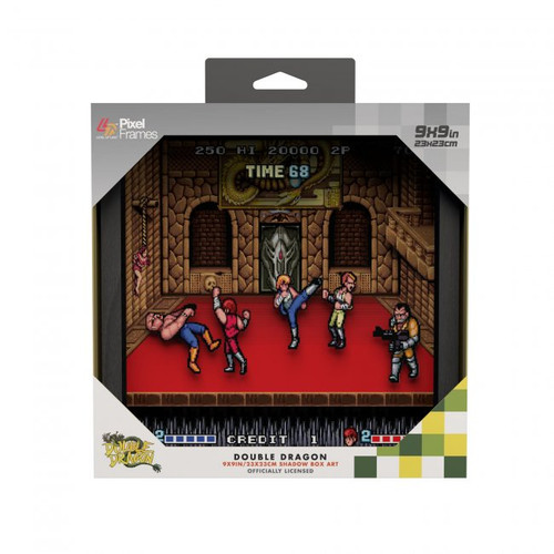 Double Dragon Shadowbox Art - Pixel Frames - Stone Age Gamer