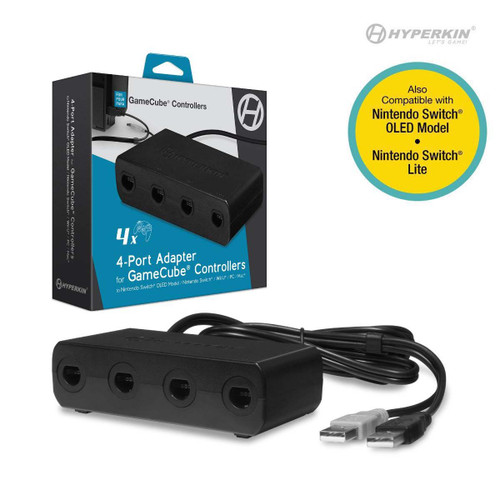 Hyperkin 4 Port Controller Adapter for Gamecube to Switch Wii U PC Mac Hyperkin