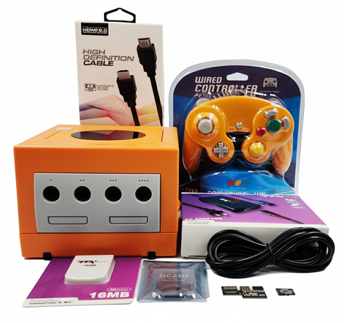 New Orange Shell Nintendo GameCube Pico + HD Console Bundle - Stone Age ...