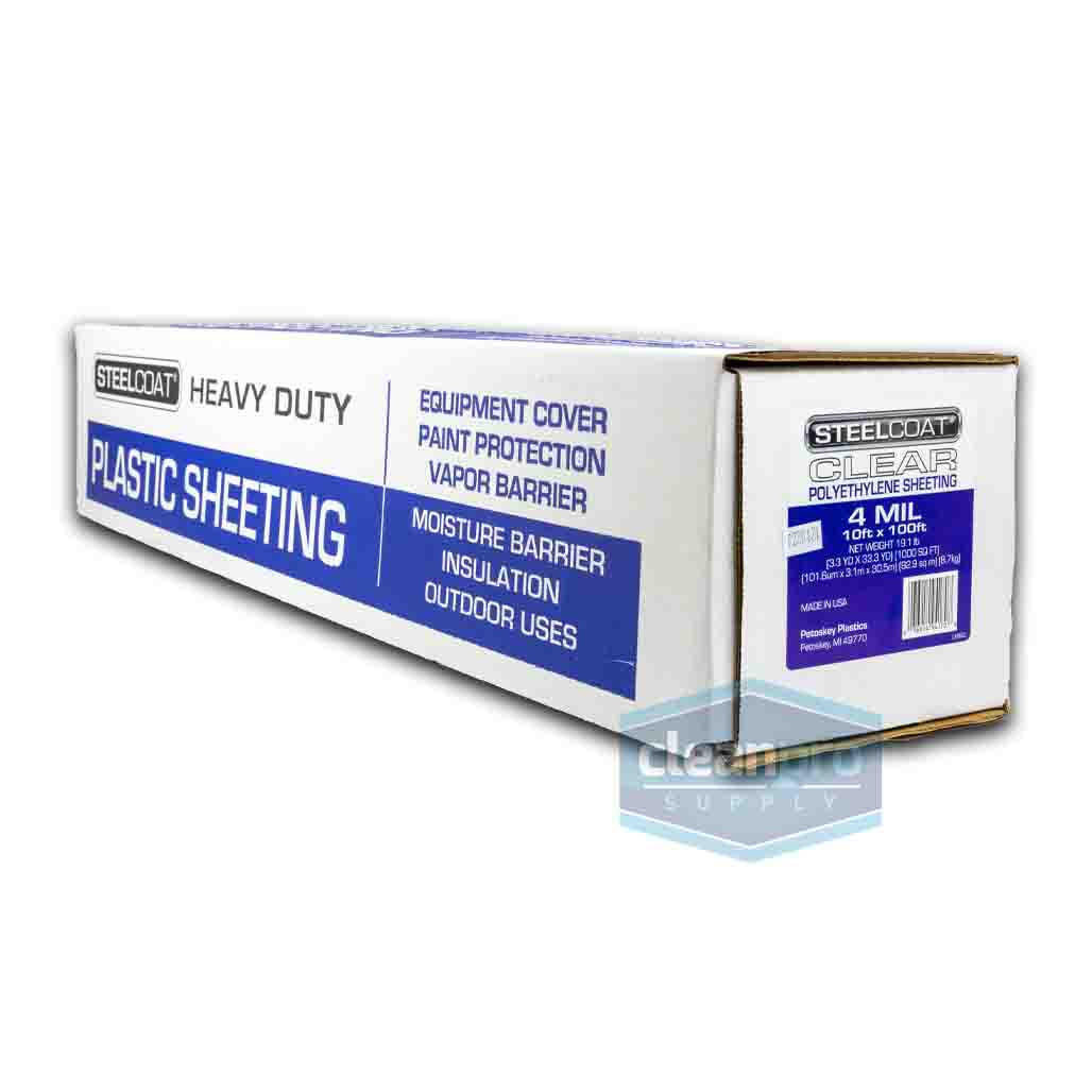 4 mil 10'x100' Construction Film Plastic Sheeting | Clean Pro Supply