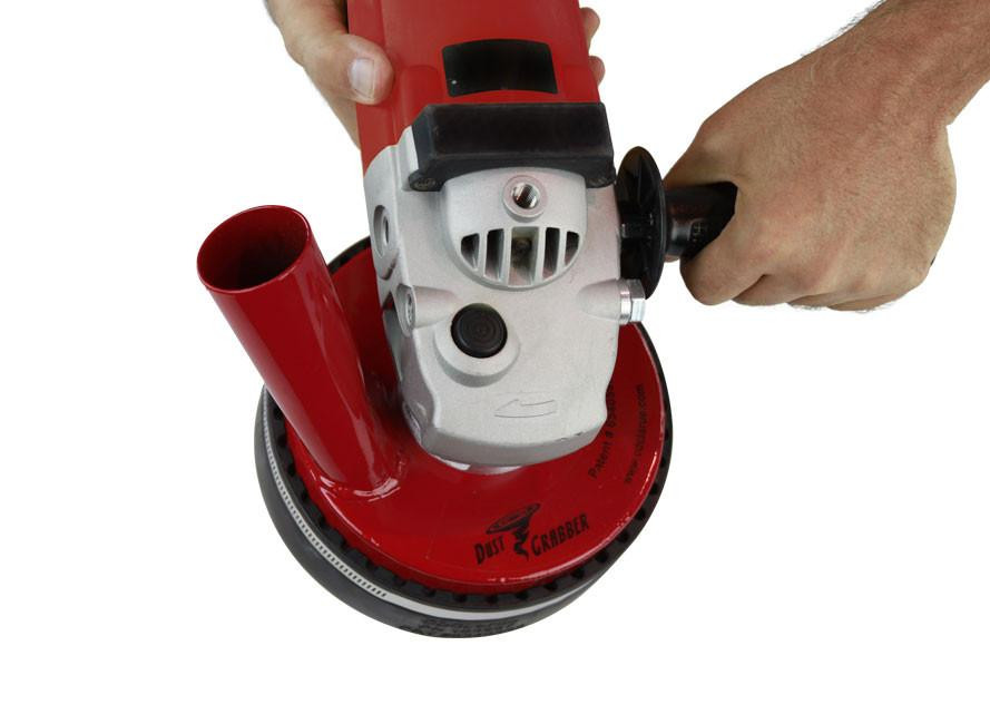 PulseBac 7" Dust Grabber (Short Spindle) Shroud for Hand Grinders ...