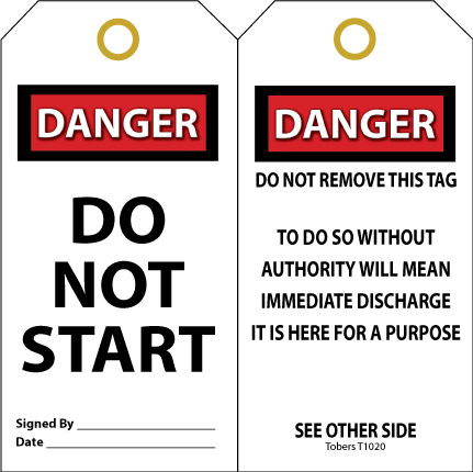 Start danger tag