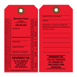 new jersey red impairment fire sprinkler inspection tag