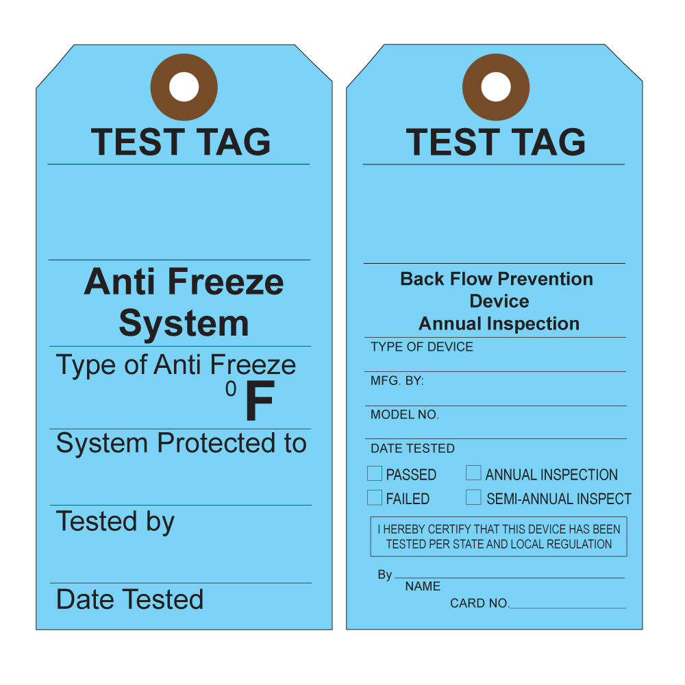 date record backflow valve inspection tag form 3