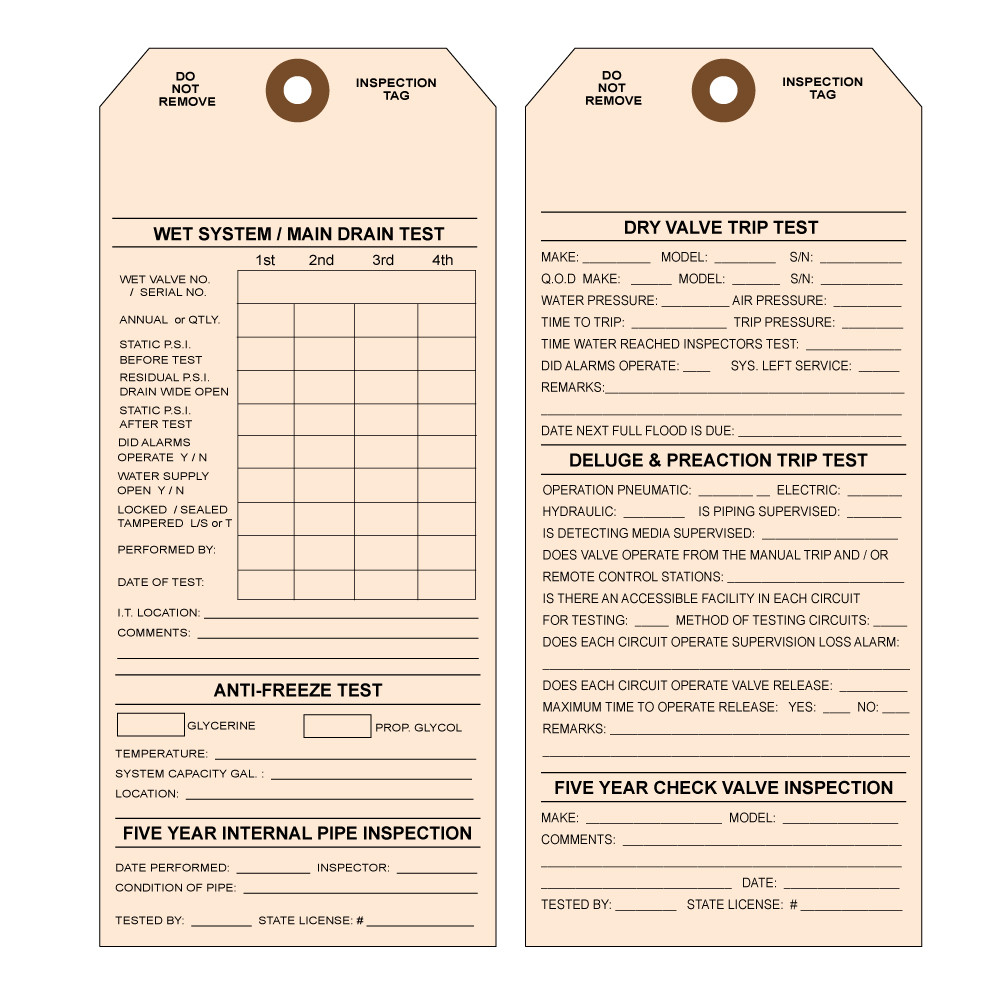 Multiple use Sprinkler Tags