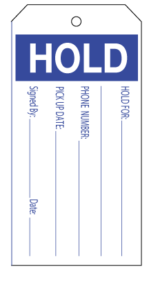 waterproof hold tags