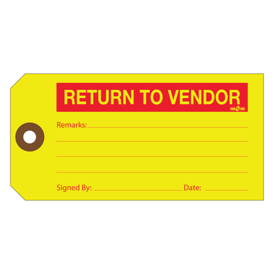 return vendor production inventory tags