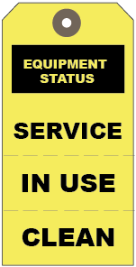 Equipment Status Tag (25/pack)