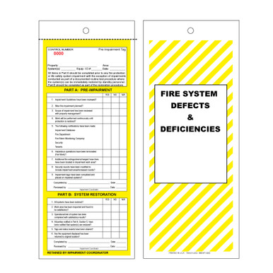 New York Yellow Defects & Deficiencies Inspection tags