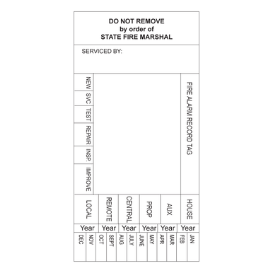 custom printed fire extinguisher label sticker inspection tags