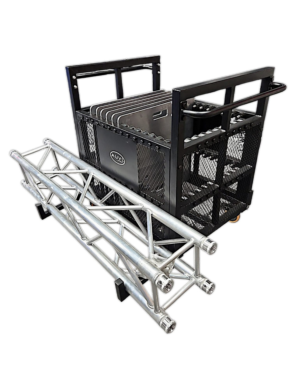 AUVI- Heavy-Duty Steel Cart for Truss System Base Plates